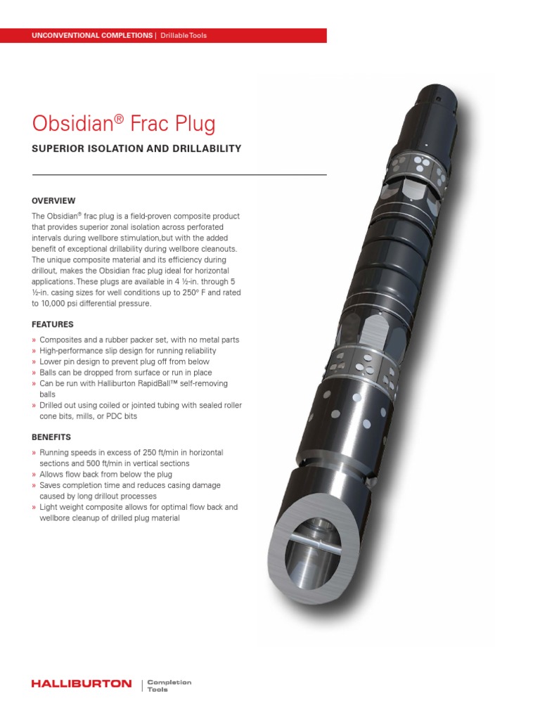 Frac Plug_Obsidian_Halliburton | PDF