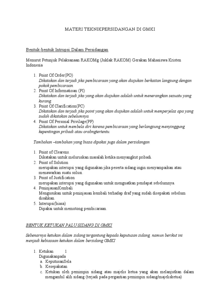 Teknik Persidangan Word | PDF