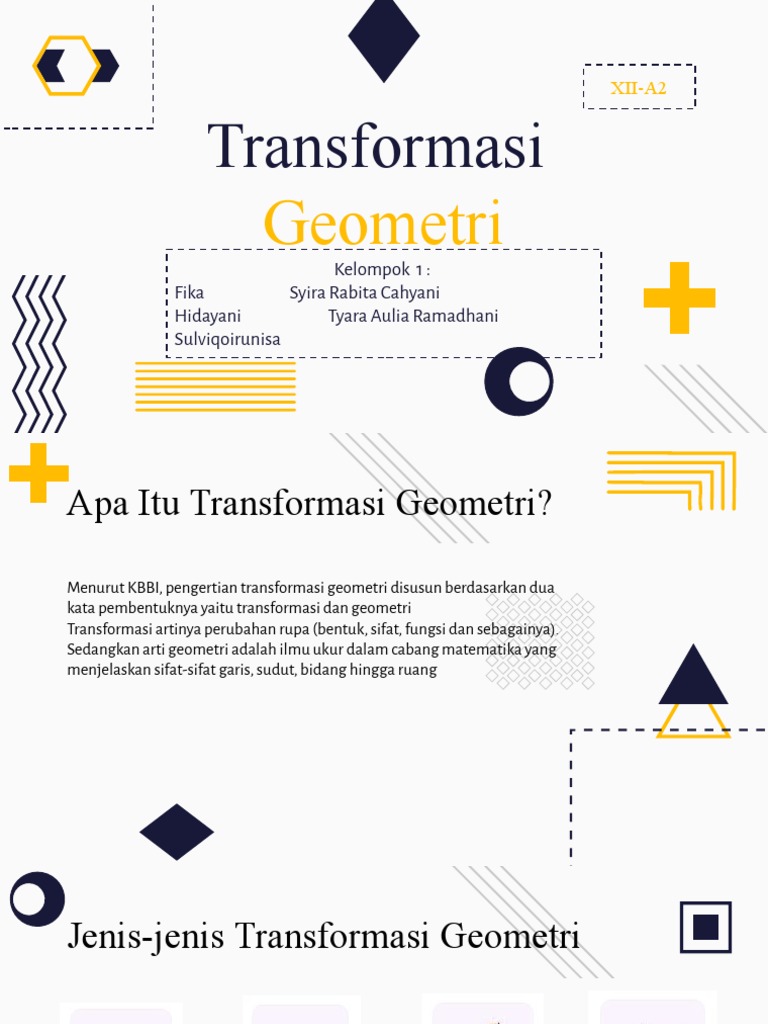Transformasi Geometri: Jenis dan Contoh | PDF