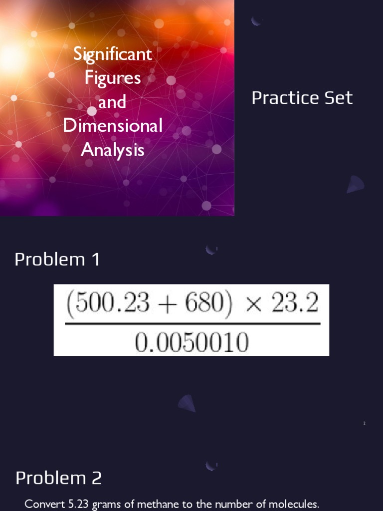 Practice Set - SF and Dimensional Analysis | PDF | Teaching Methods ...