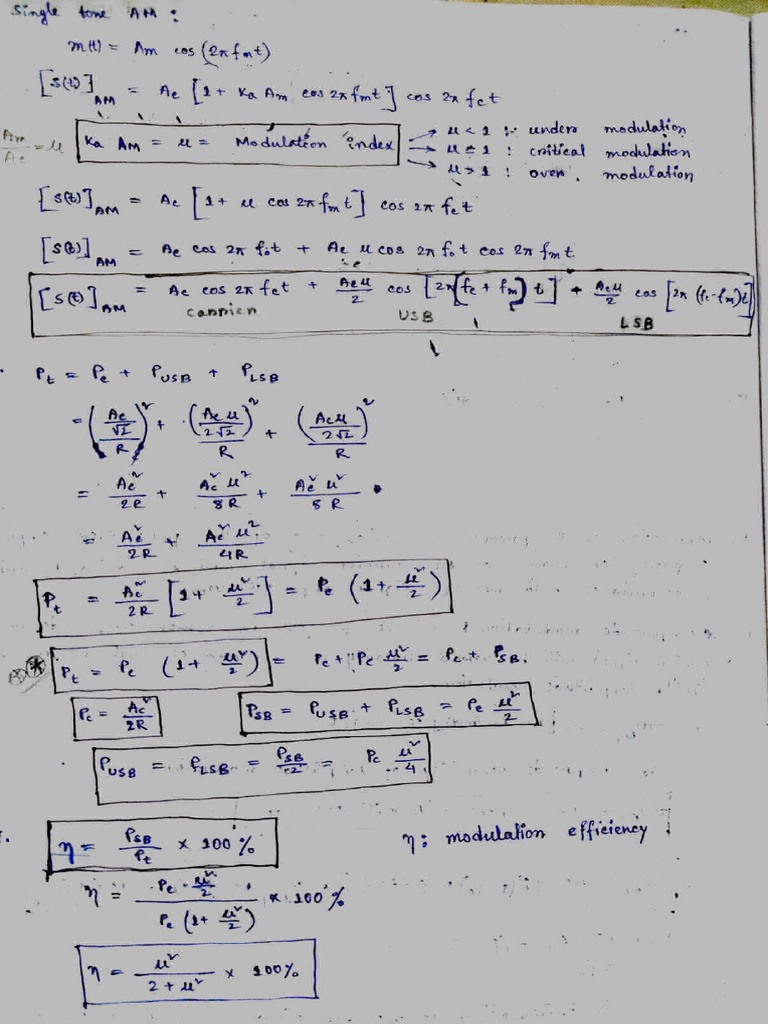 Formulas of AM and Summary | PDF