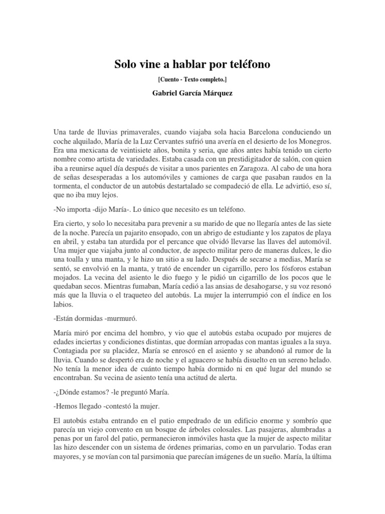 Solo Vine A Hablar Por Telefono. P.1 | PDF
