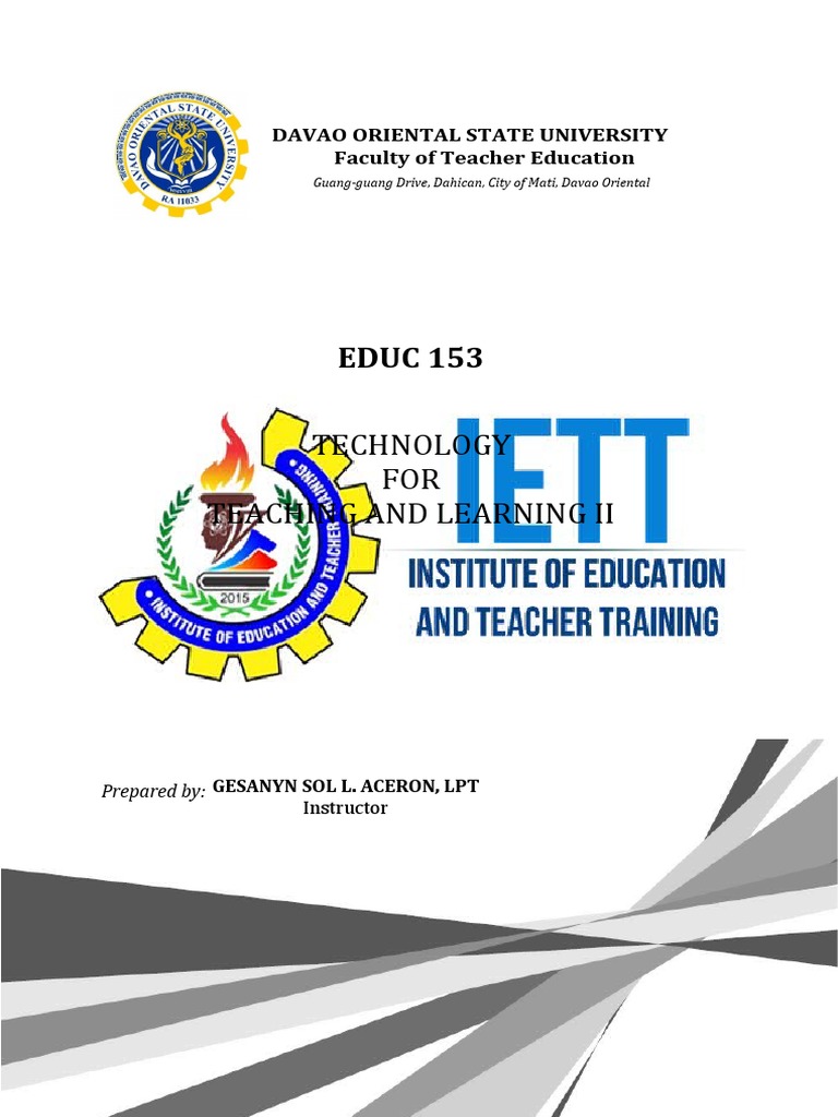 Technology FOR Teaching and Learning Ii: EDUC 153 | PDF