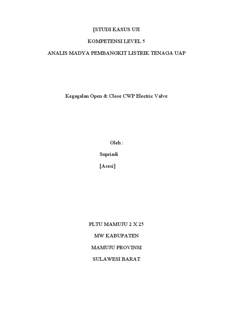 Makalah Studi Kasus (Supriadi) | PDF