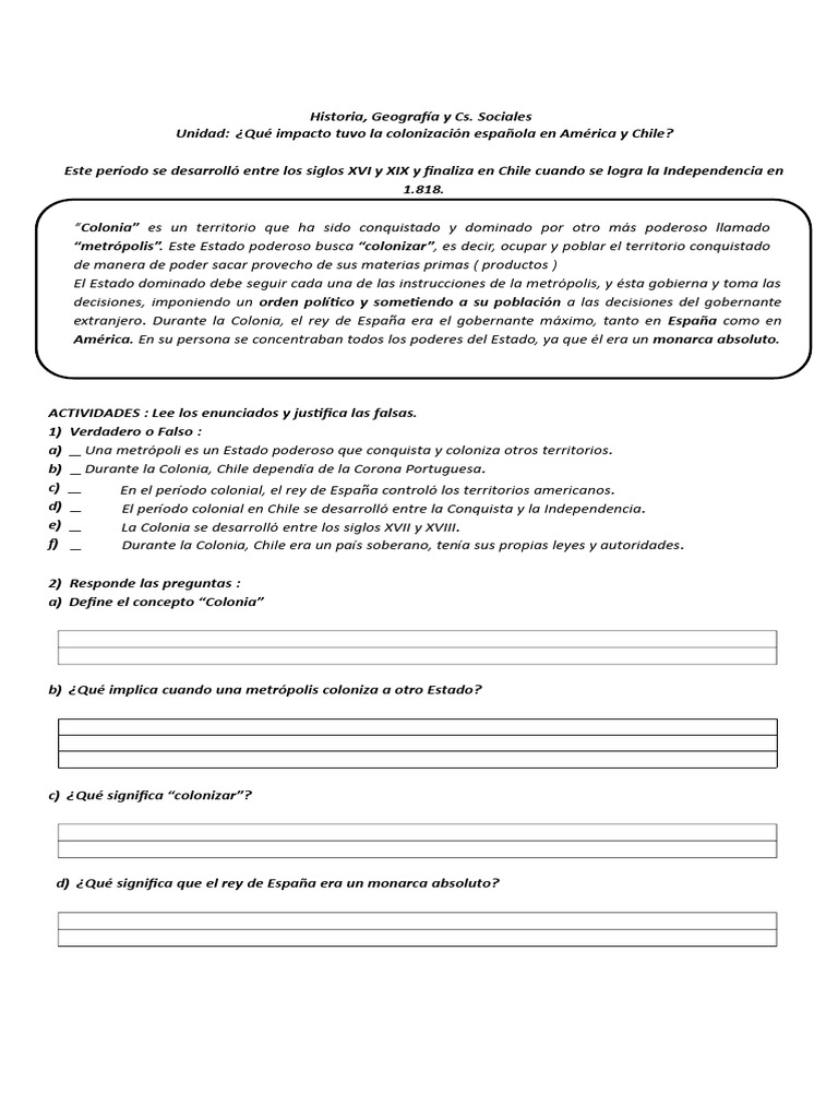 Guia Octavo Historia | PDF