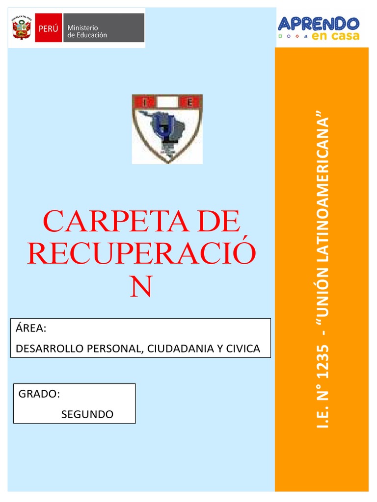 DPCC - Formato de Carpeta de Recuperación 2021 | PDF