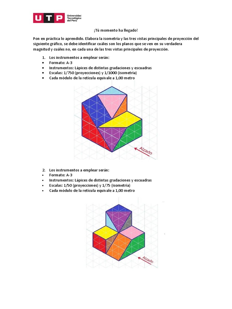Semana 2 - Tarea - Isometria y Sus Tres Vistas | PDF | Ciencia y matemáticas
