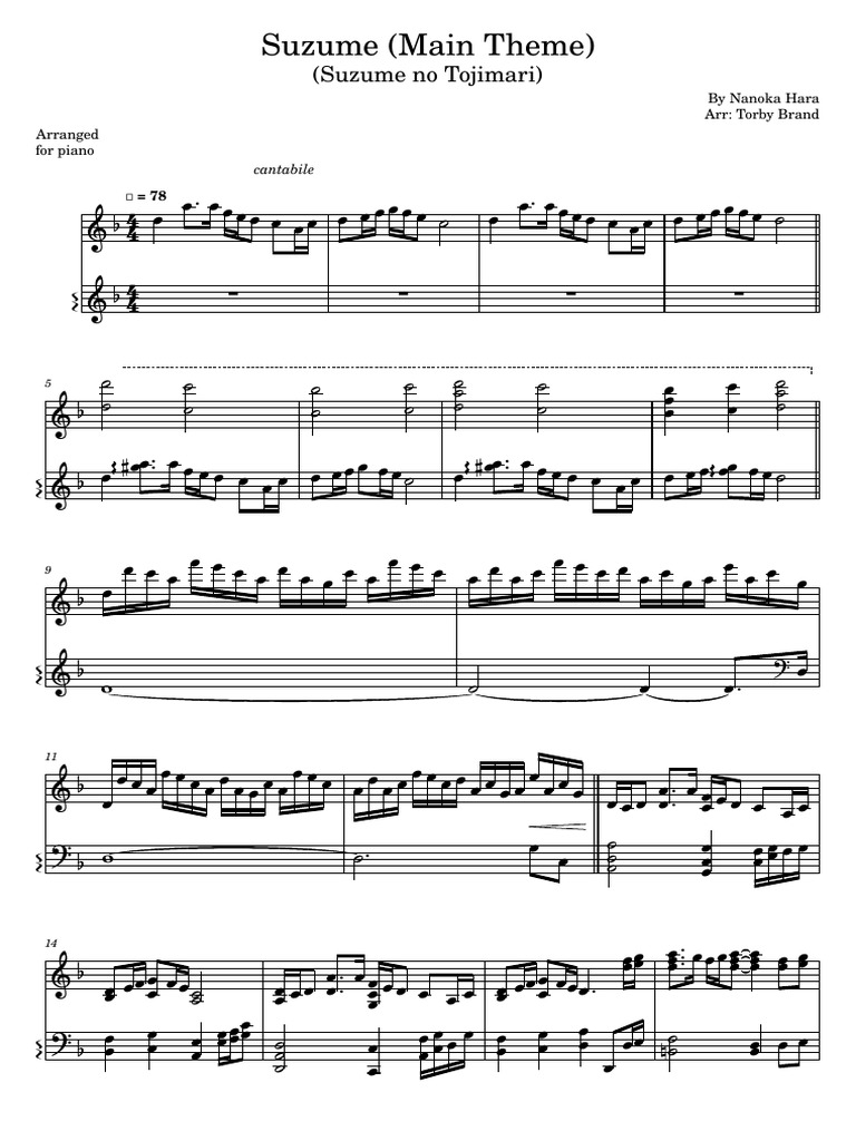 Suzume (Main Theme) | PDF