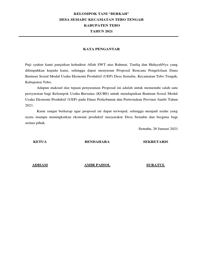 Proposal Kelompok Tani Sapi | PDF