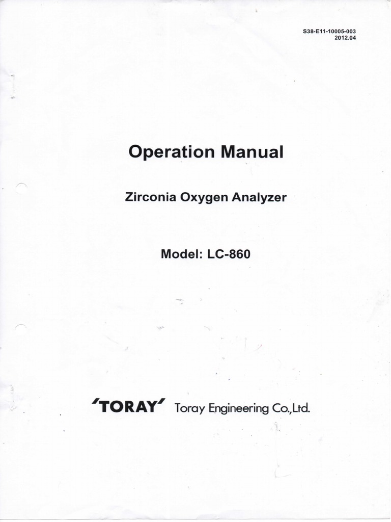 Operation Manual LC-860 | PDF