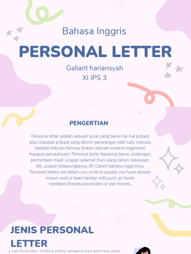 Understanding Personal Letters in English | PDF