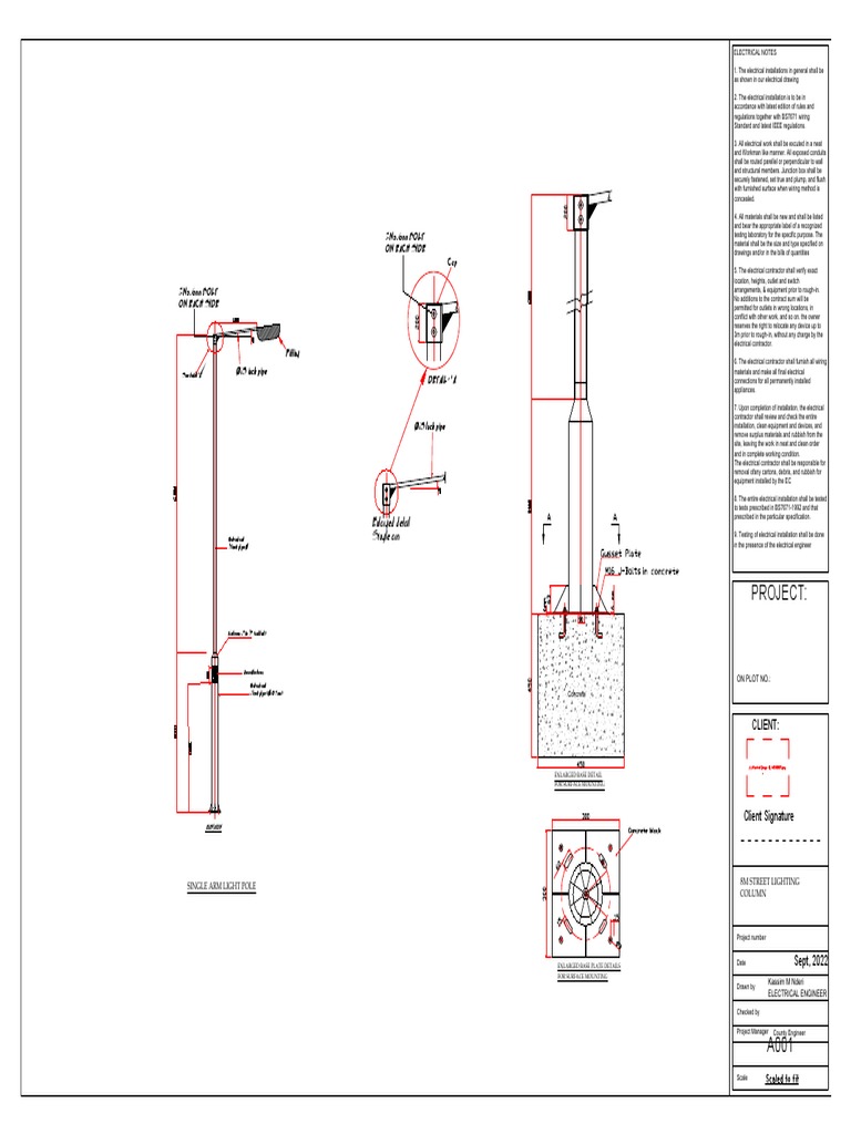 8M Street Lighting Column-Mains Powered1 | PDF