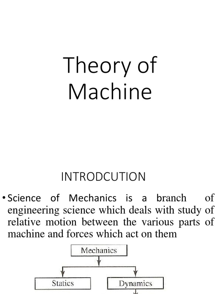 Theory of Machine-1 - PPT | PDF | Kinematics | Euclidean Vector