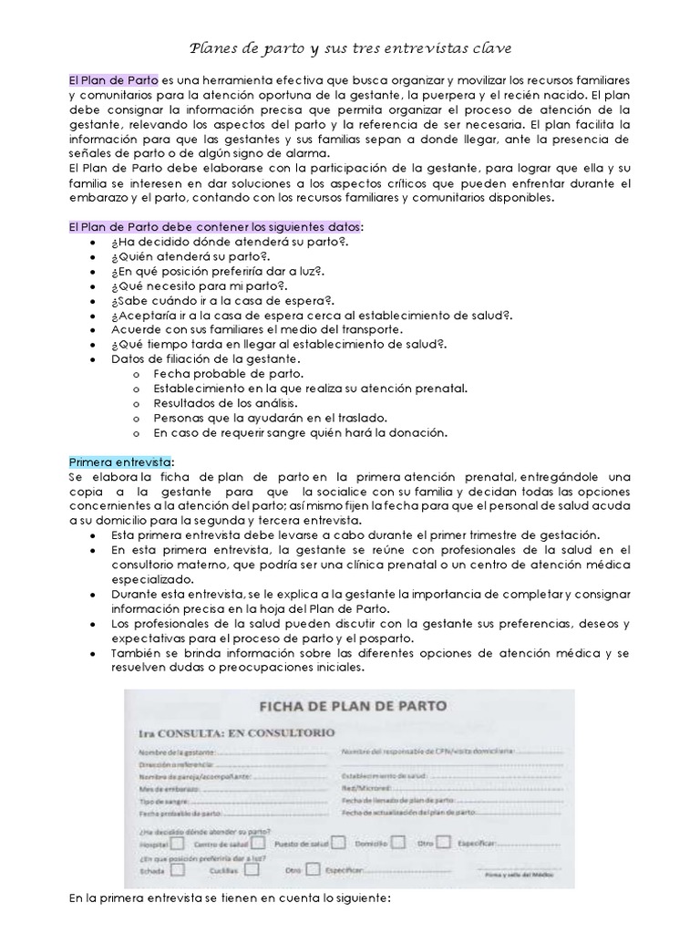 Planes de Parto | PDF | Autosuperación | Estilo de vida