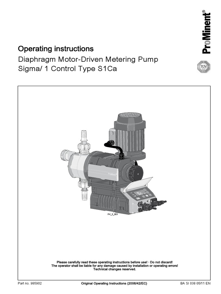 Sigma 1 Control Manual English | PDF