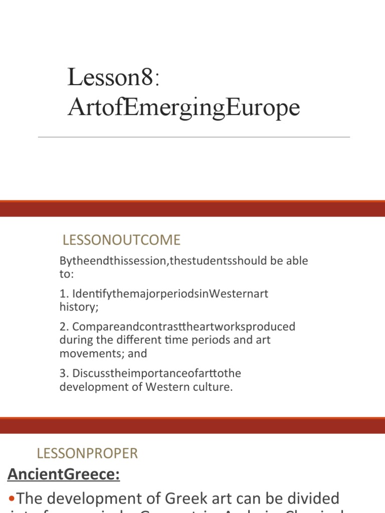 Art Appreciation Lesson 8 | PDF