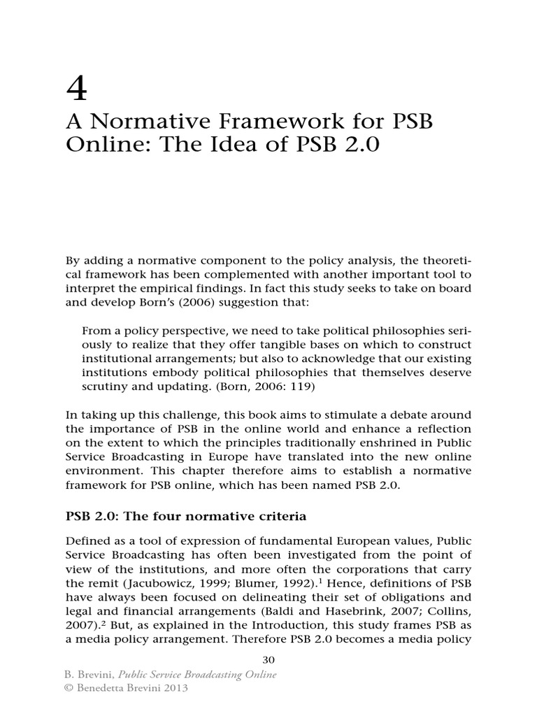 Normative Framework for PSB 2.0 | PDF | Democracy | Political Ideologies