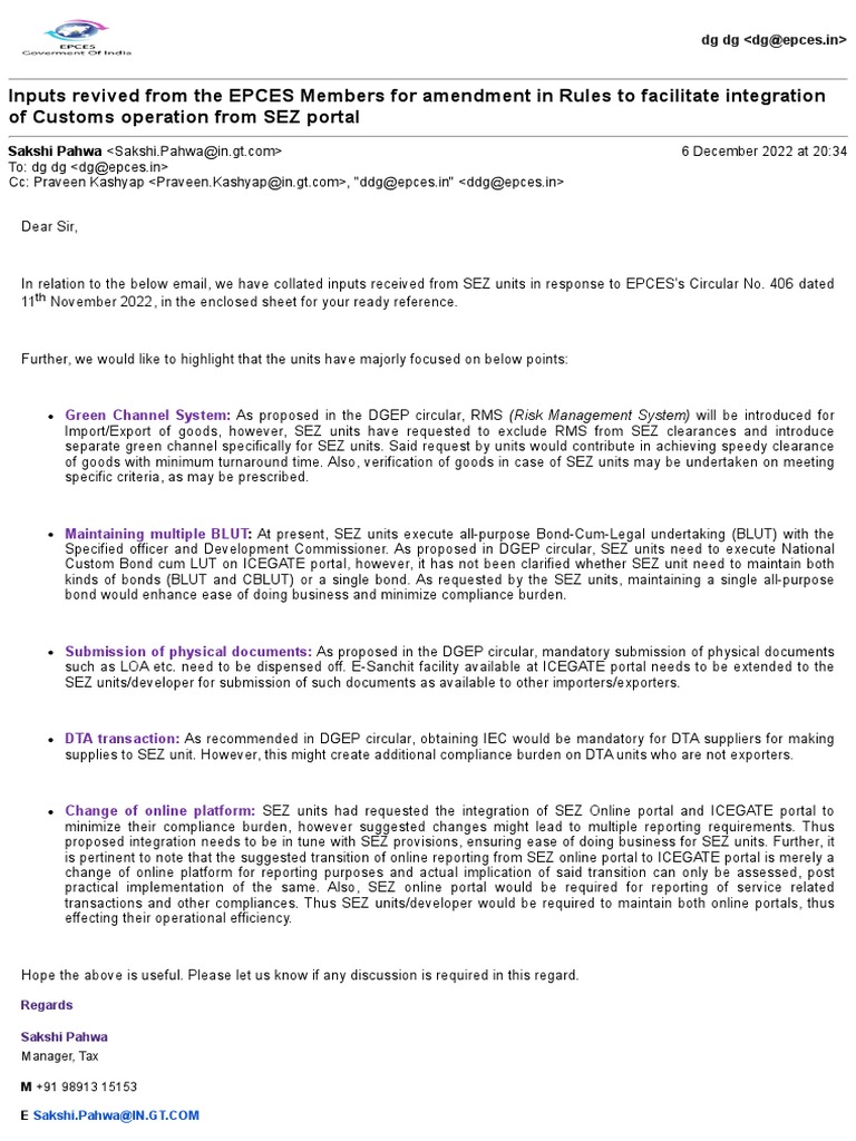 EPCES Mail - Inputs Revived From The EPCES Members For Amendment in ...