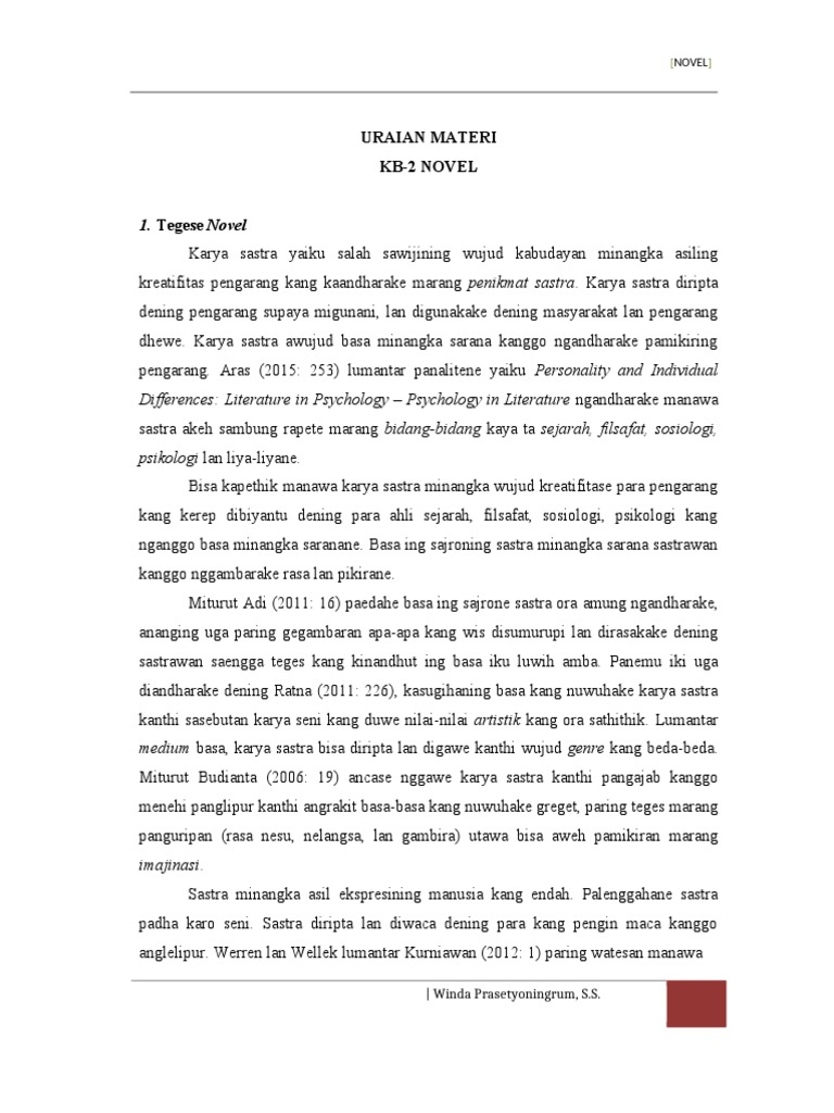 Materi Novel | PDF