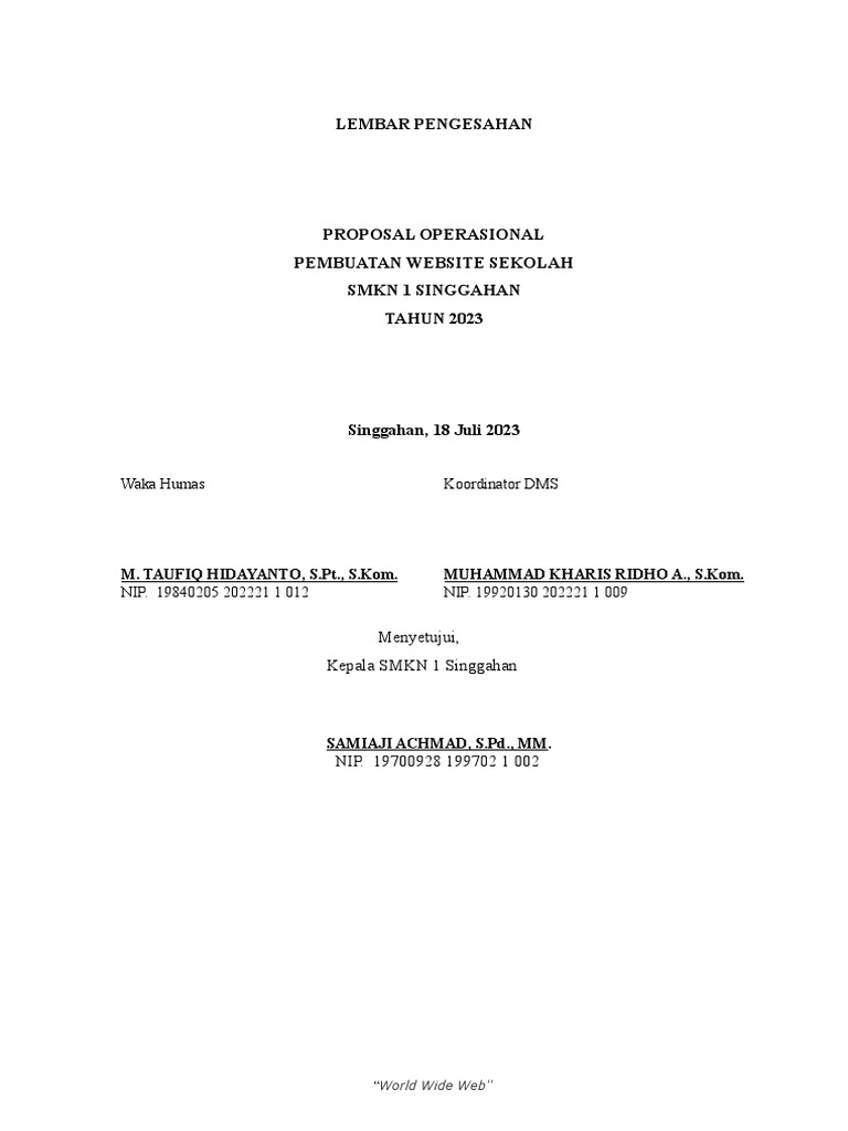 Proposal Website Oke | PDF