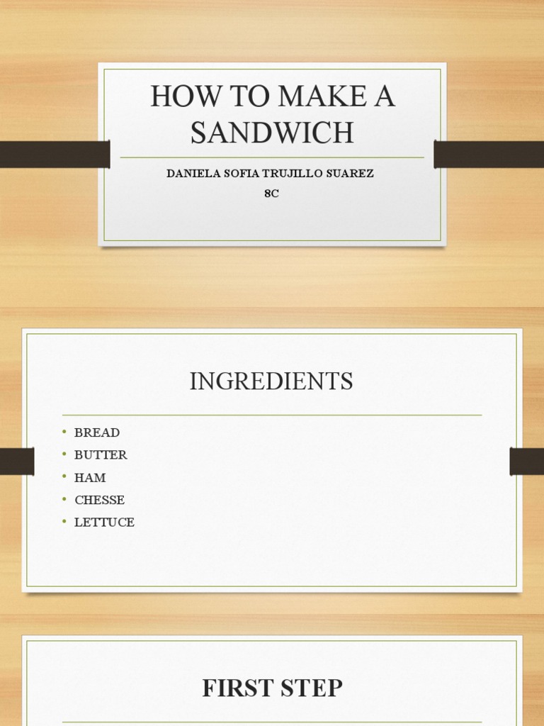 How To Make A Sandwich | PDF