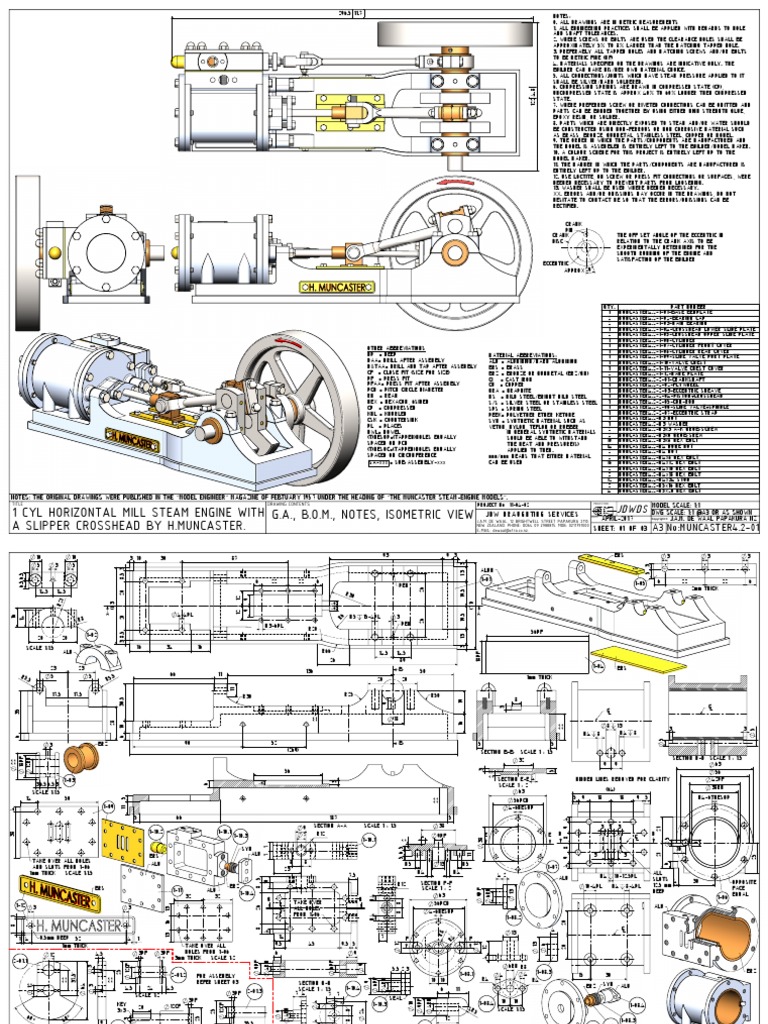 Horizontal Mill Steam Engine With JDWDS | PDF