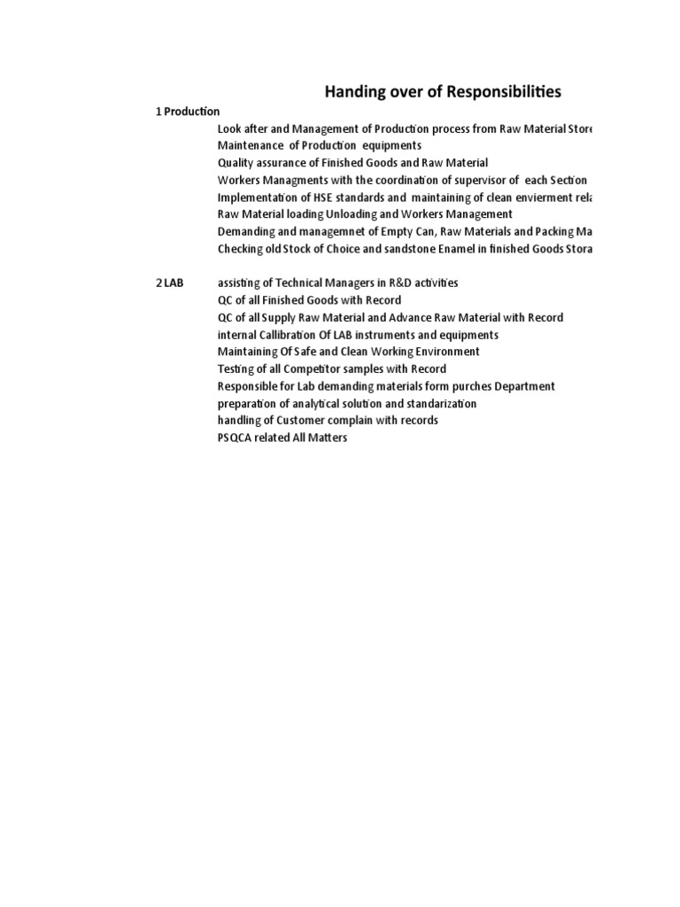Handing Over PDF