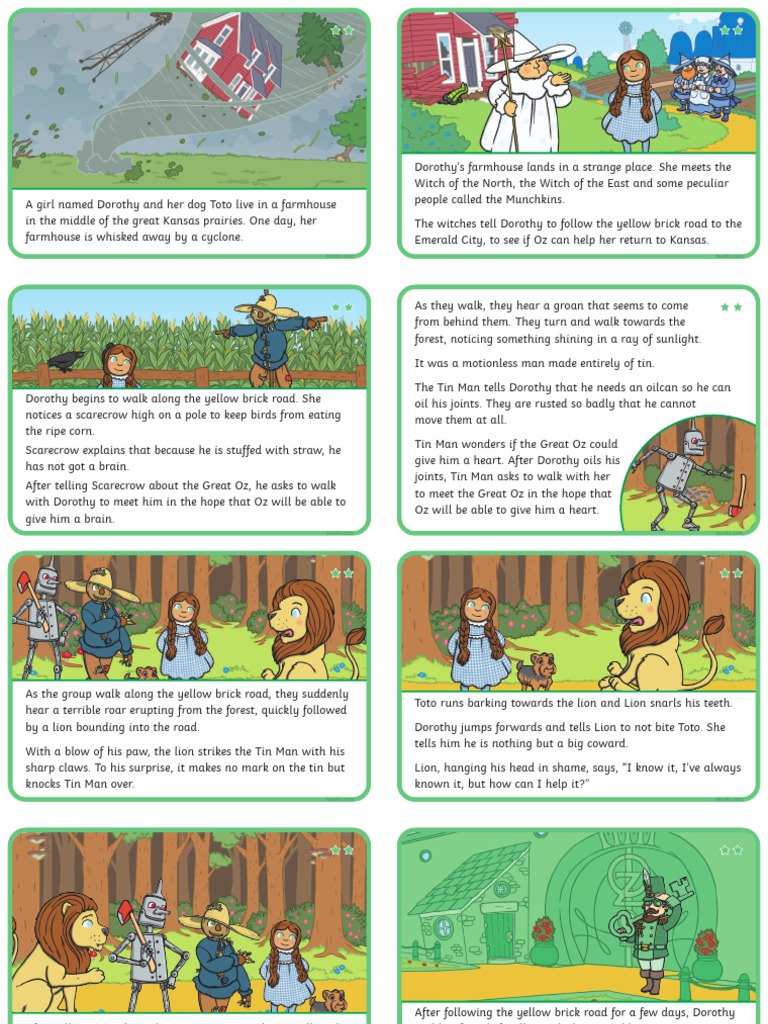 The Wizard of OZ Story Sequencing - MA | PDF