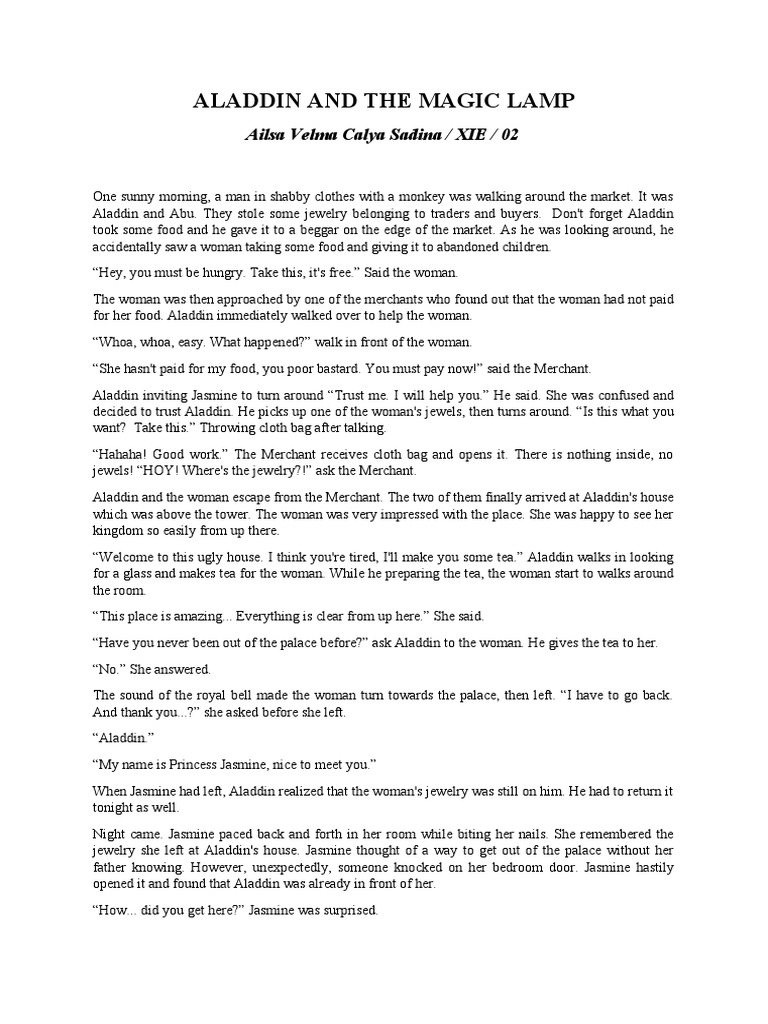 Retelling Aladdin | PDF