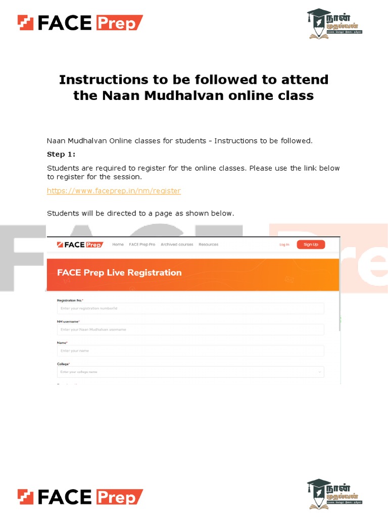 Naan Mudhalvan - Instruction | PDF