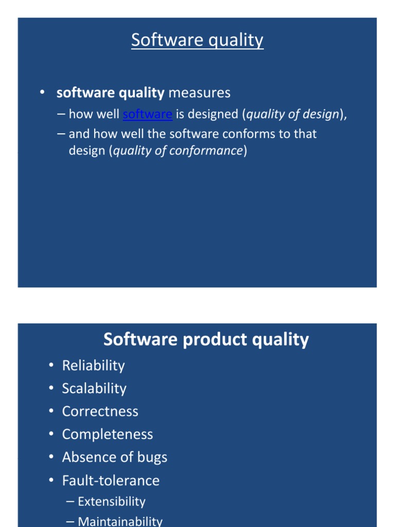 W11 Software Quality | PDF