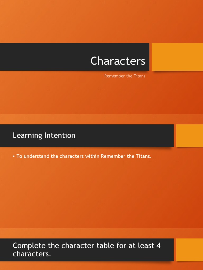 Characters | PDF