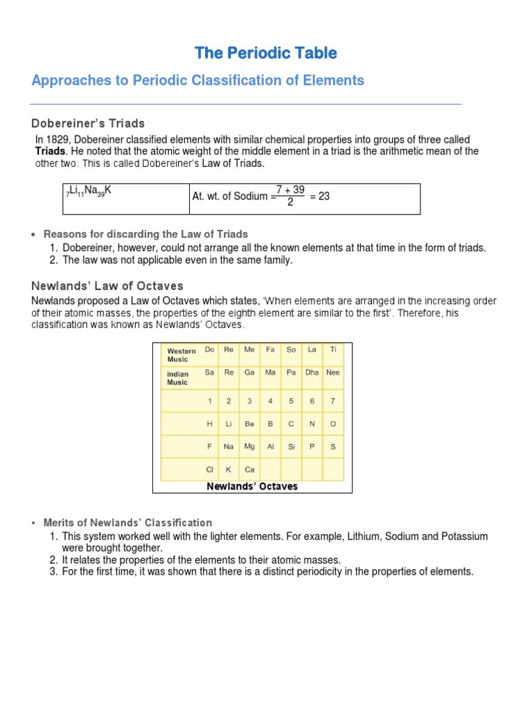 The Periodic Table | PDF | Periodic Table | Chemical Elements