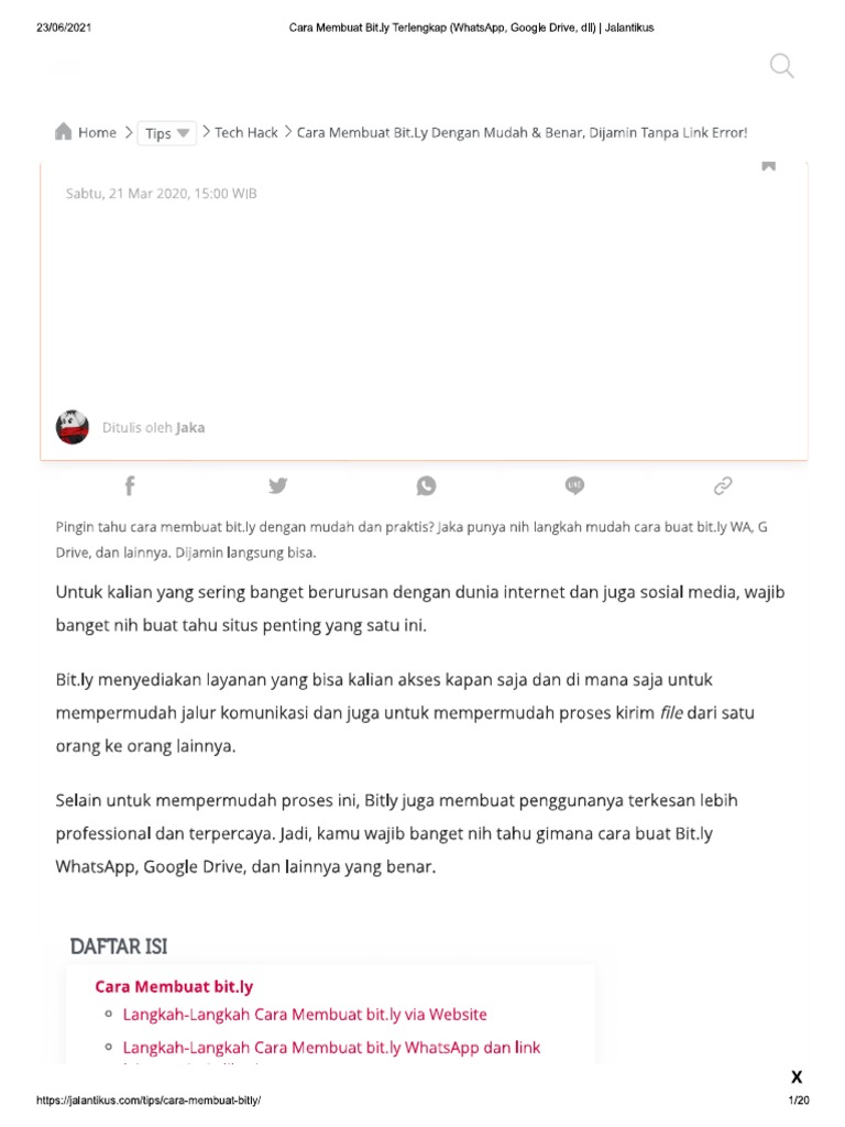 Tutorial Bitly | PDF