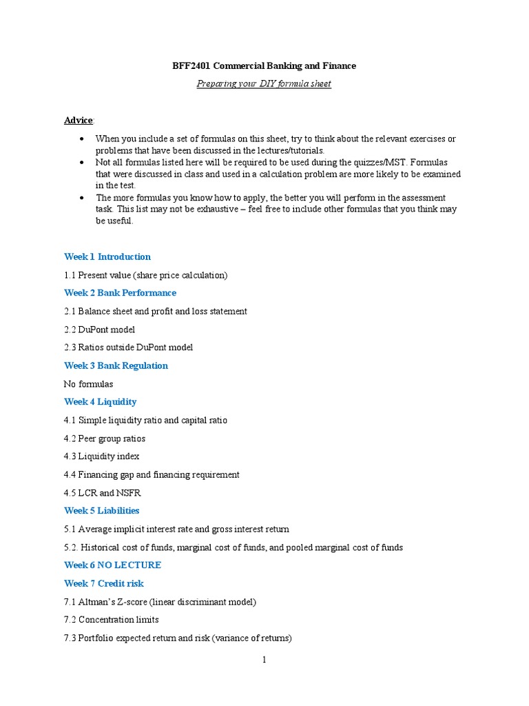 DIY Formula Template (Weeks 1-12) | PDF