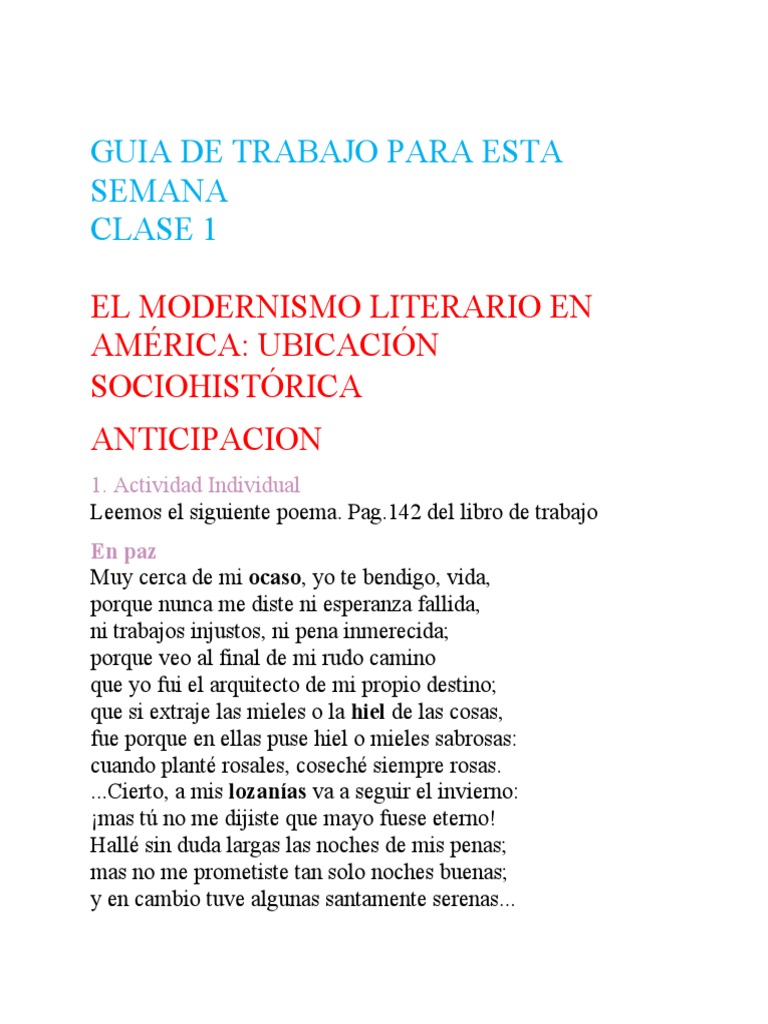 El Modernismo | PDF