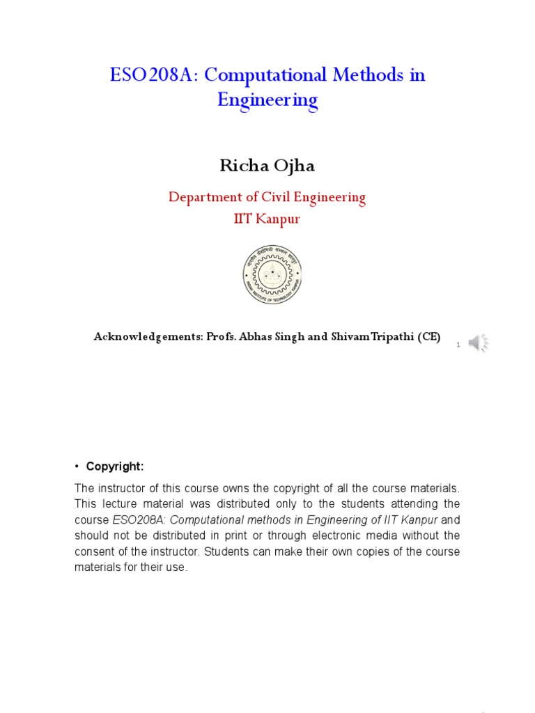 Midsem Part ESO208 | PDF | Numerical Analysis | Accuracy And Precision