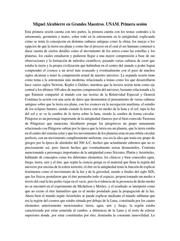 Miguel Alcubierre Grandes Maestros 1 - GaelHJ | PDF | Science