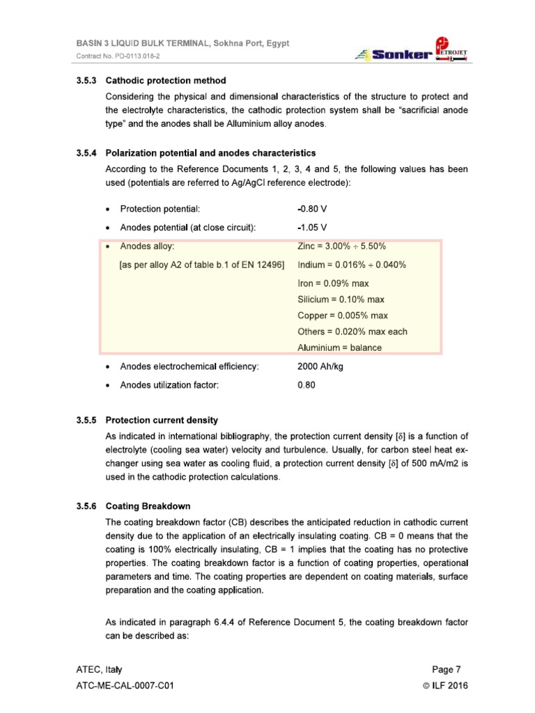 Sacrifical Anode Spec | PDF
