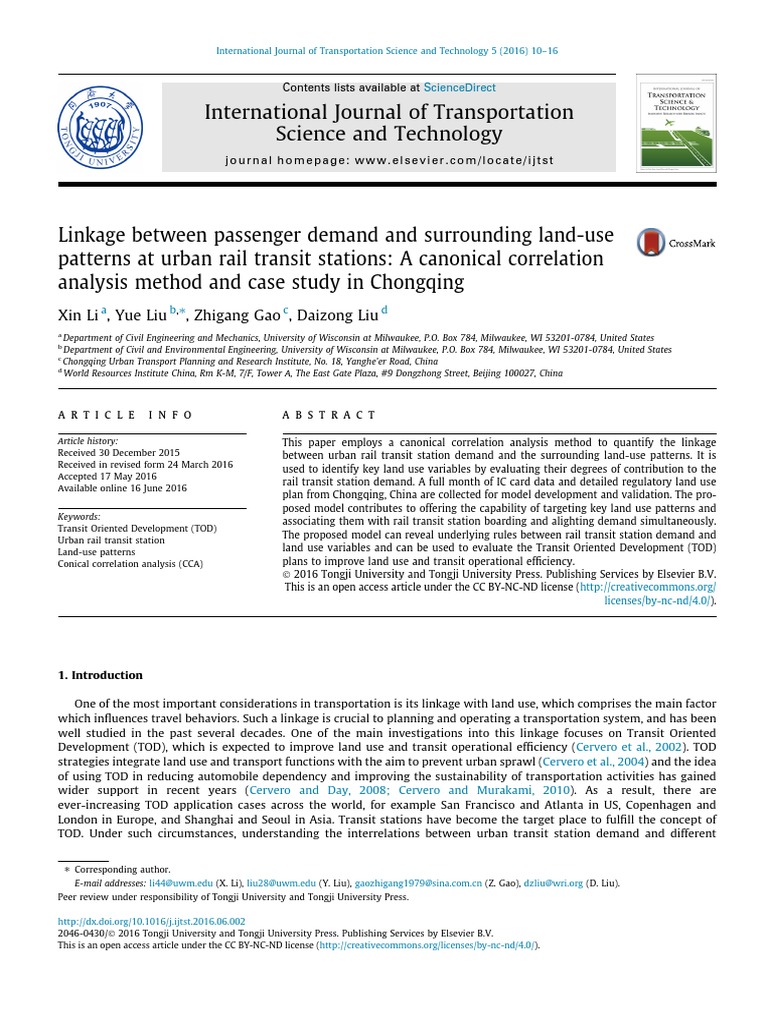 International Journal of Transportation Science and Technology | PDF