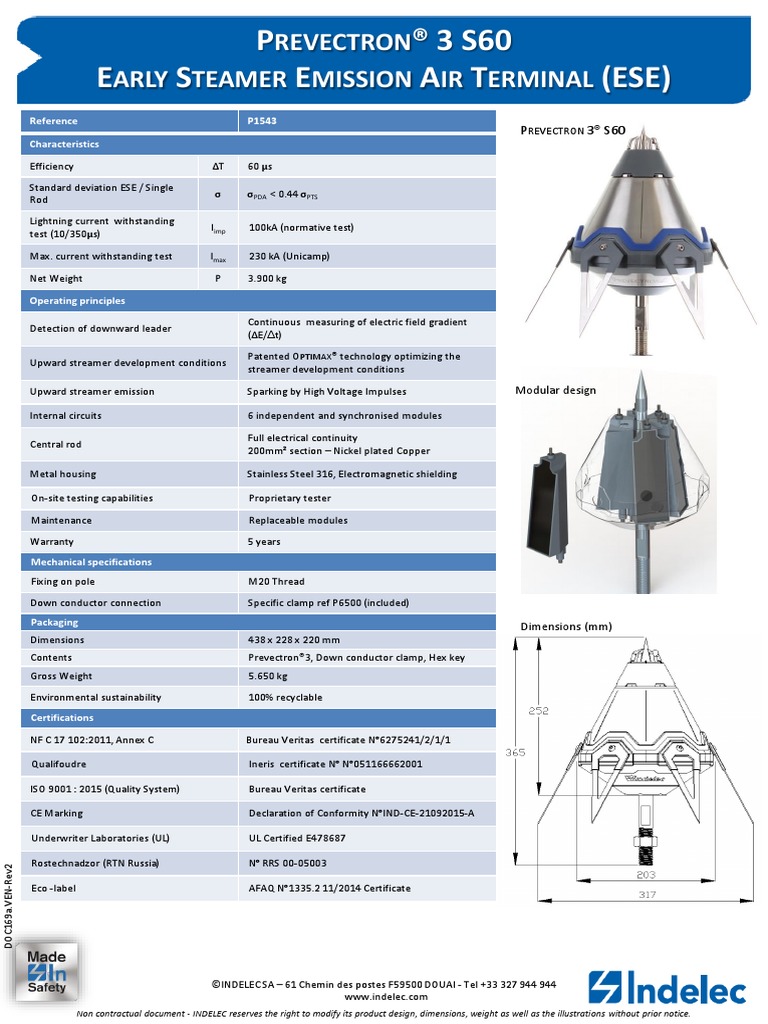 DS - P1543 - PREVECTRON-3 Technical Data®-S60 - Doc169a.VEN-Rev2 | PDF