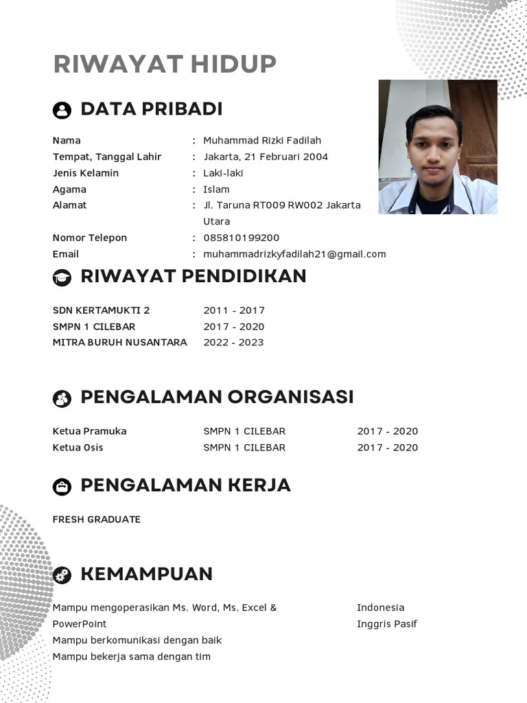 CV Rizki Terbaru | PDF