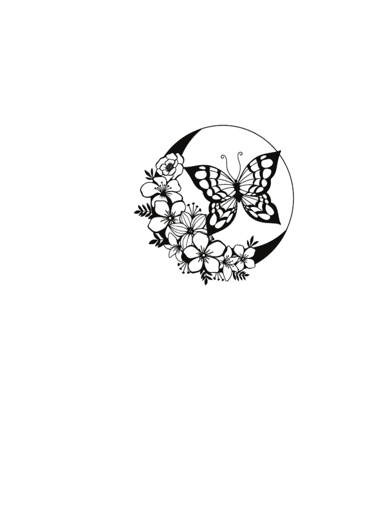 Butterfly With The Moon E0016788 File CDR and DXF Free Vector Download ...