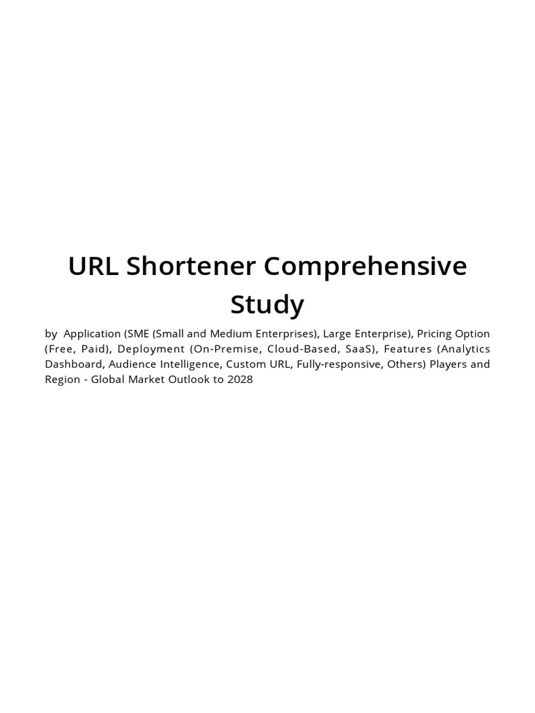 AMA - Global URL Shortener Market | PDF AMA - Global URL Shortener Market | PDF