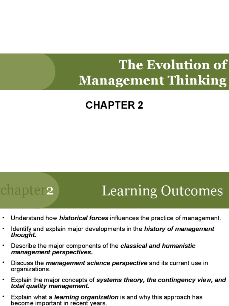 Chapter 2 The Evolution of Management | Download Free PDF | Customer Relationship Management ...