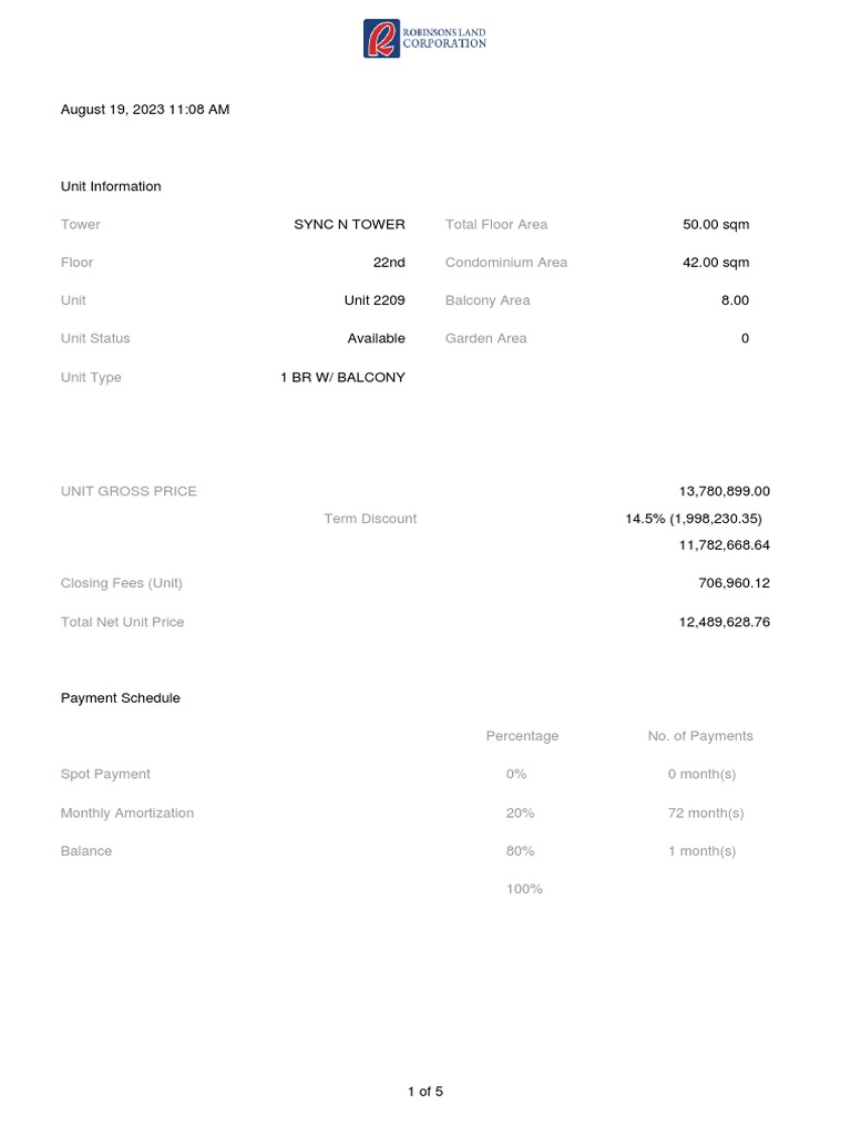 Calculation - SYNC N TOWER-2209 | PDF
