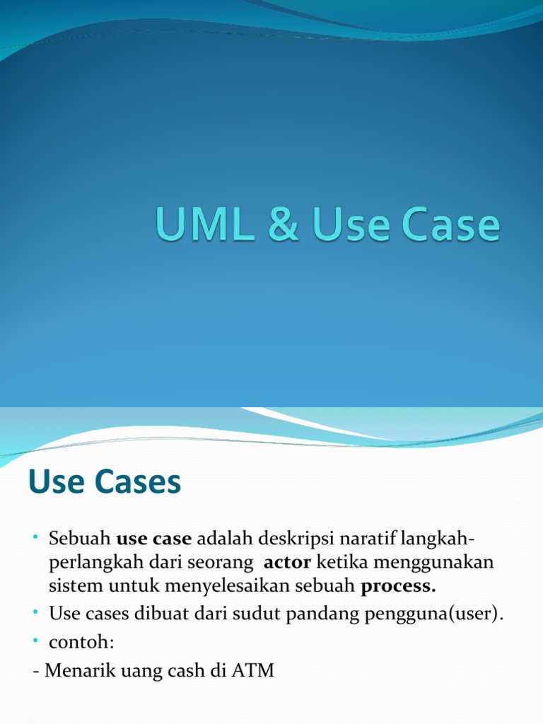 MATERI 3 - Use Case Spesification Sub | PDF