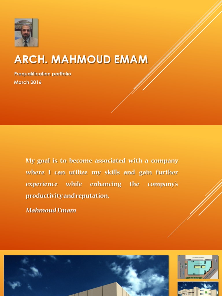 Arch - Mahmoud Emam Portfolio | PDF