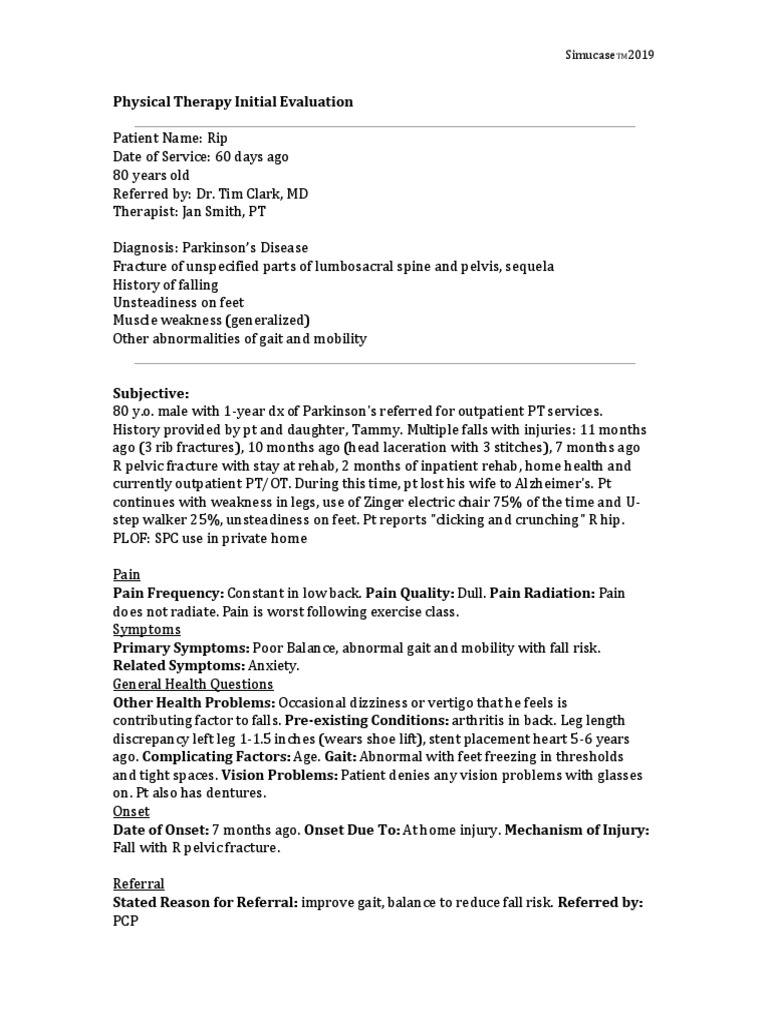 Rip-Physical-Therapy-Evaluationc52c674e3dd95e1a374c97519e51021b | PDF ...
