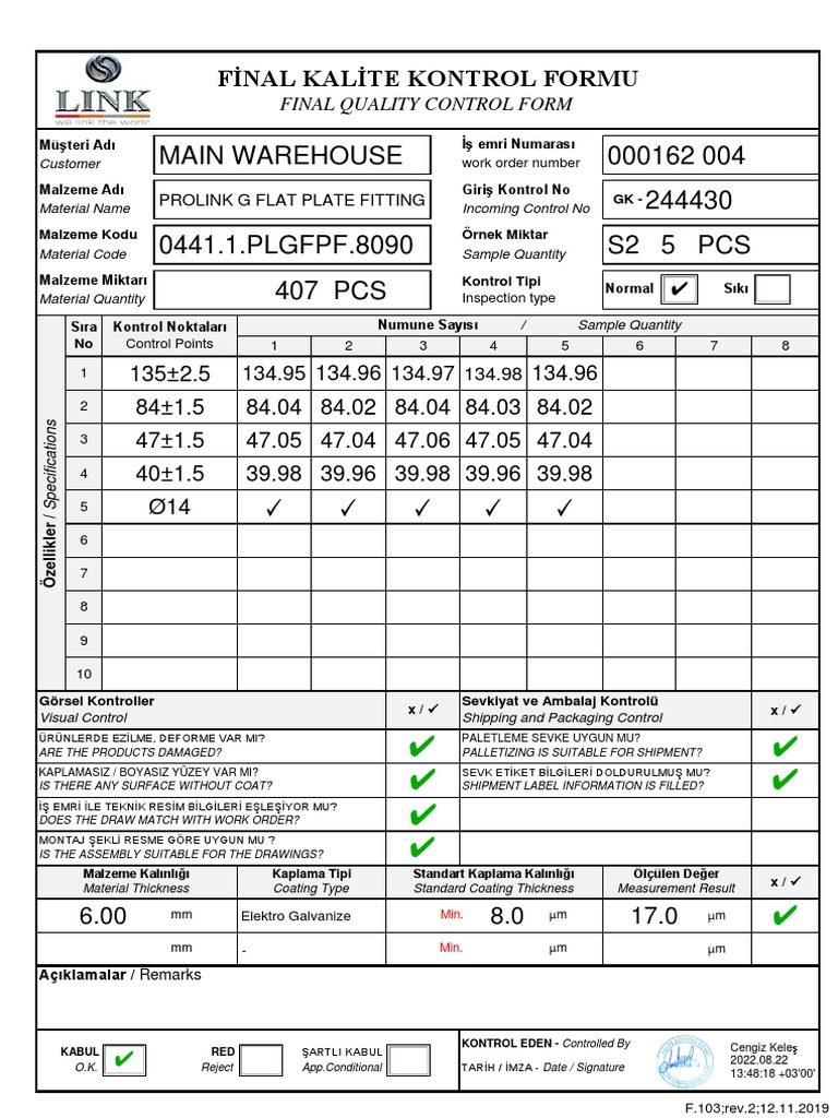 Main Warehouse 000162 004 244430 0441.1.PLGFPF.8090 S2 5 Pcs 407 PCS | PDF